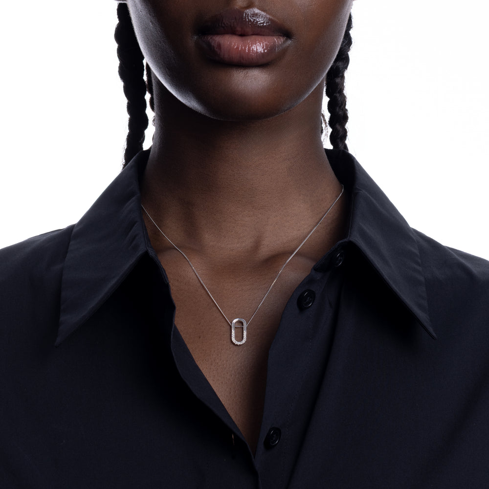 BELUGA Oblong Diamond Necklace