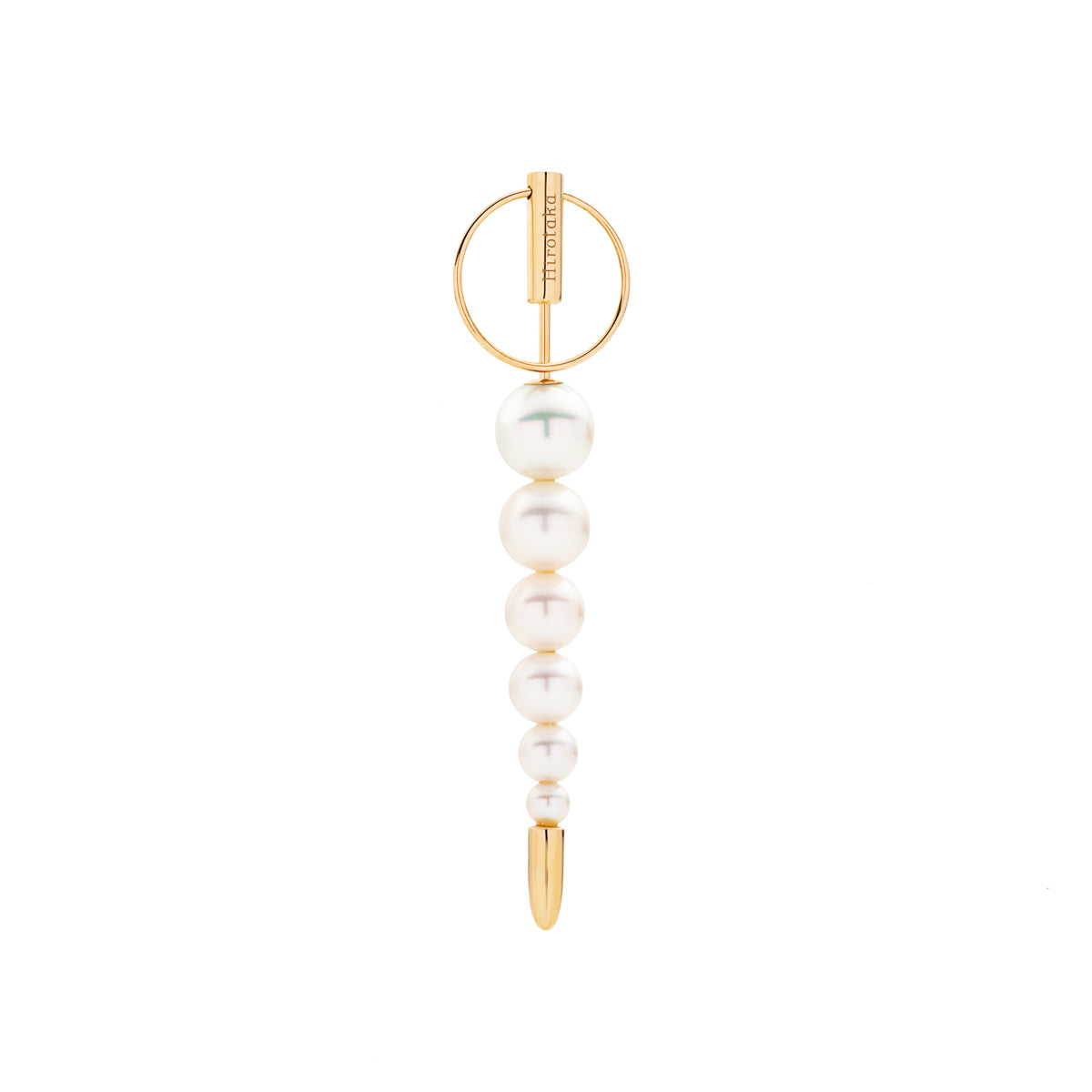 PUNCTURE Back Spear Akoya Pearl Earring Large size