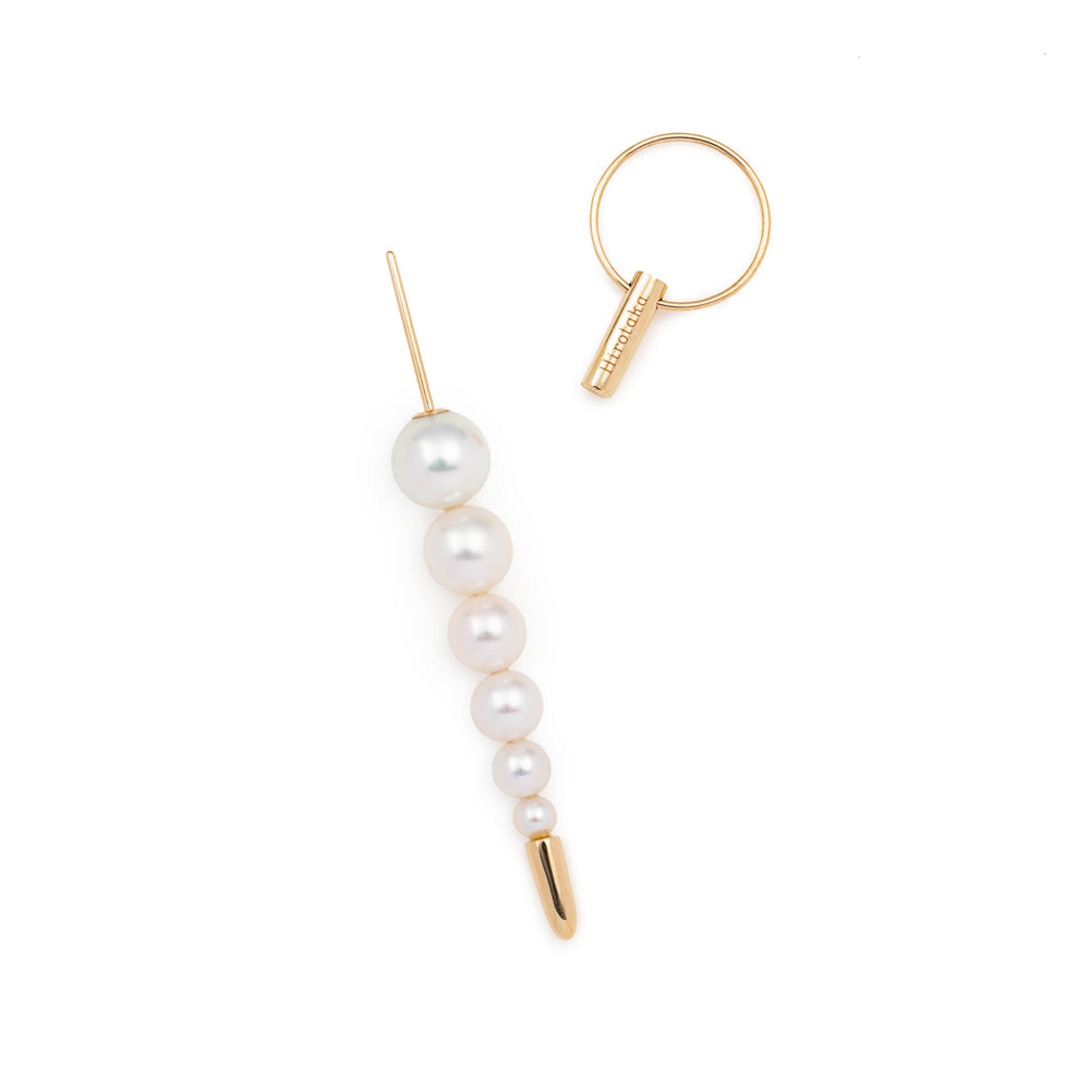 PUNCTURE Back Spear Akoya Pearl Earring Large size